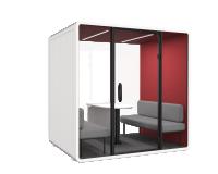 China Four Person  Telephone Booth, Modular Micro Customized Soundproof House Meeting Room for sale