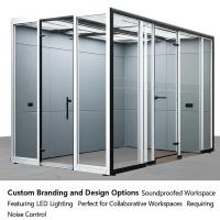 China Custom Branding and Design Options Soundproofed Workspace Featuring LED Lighting Perfect for Collaborative Workspaces Requiring Noise Control for sale