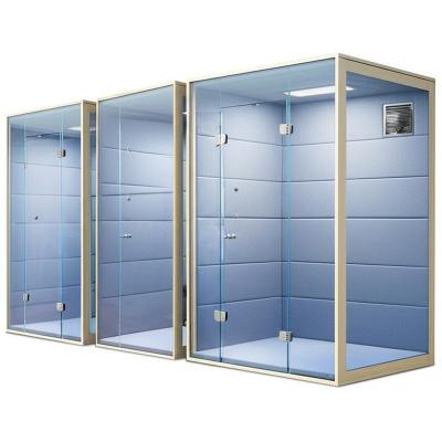 China Various Sizes Soundproofed Workspace Featuring Built-in Ventilation System Designed to Improve Acoustic Comfort and Air for sale