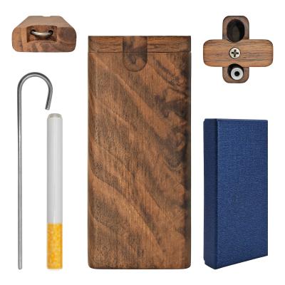 China One Hitter Set Handcrafted Wooden Storage Box with Lid – Small Decorative Keepsake Container for Desktop Organization, DIY Crafts, Jewelry, and Travel – Rustic Gift Box for Home Décor for sale