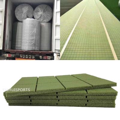 China Playground Artificial Grass Shock Pad Underlay 30 Density 10mm 12mm Thickness PE Foam Safety Surface for sale