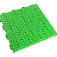 China Green 14mm TPE Rubber Shock Pad for Artificial Grass - 56.9% Shock Absorption, 17.1mm Thickness for sale