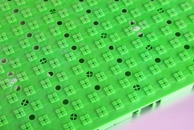 China Interlocking Artificial Grass Drainage Tiles 14mm TPE with 7-Ton Support & 110 L/min Permeability for sale
