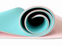 China Unisex Yoga Exercise Mat 6mm Thick TPE Foam with Anti-Slip Surface and Carrying Strap for Fitness Workouts for sale