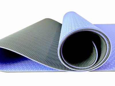 China TPE Yoga Exercise Fitness Mat 6mm Thick High Density Non-Slip Workout Mat for Yoga Pilates for sale