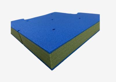 China 30-70mm Thickness Interlocking Shock Pad for Sports Fields - 1m x 2m Puzzle Style Safety Mat with 30-70kg/m³ Density for sale