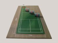 China TAIHUI Wood Grain PVC Sports Flooring 3.5-10mm Thickness 1.8m Width for Basketball Volleyball Courts for sale