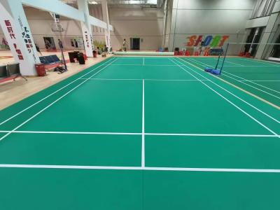 China Professional PVC Indoor Sports Flooring 4.5-10mm Thickness with 1.8m Roll Width - Custom Wear-Resistant Synthetic Flooring for sale
