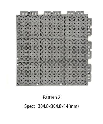 China Anti-Slip Plastic Sport Court Tiles 25-58cm Interlocking Flooring with 90% Ball Rebound & 30% Shock Absorption for sale
