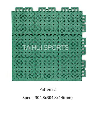 China Polypropylene Sports Flooring 300x300mm Fire Resistant Interlocking Tiles for Basketball Tennis Courts for sale