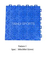 China PP Interlocking Floor Tiles 300x300mm 13mm Thick for Sports Courts for sale