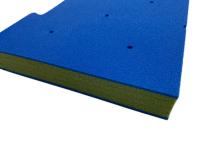China Interlocking Shock Pad Puzzle Pad 30kg/m3 Density 20-70mm Thickness HIC CFH Certified Playground Safety for sale
