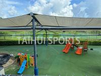 China TAIHUI Interlocking Playground Shock Pad 10-100mm Thickness HIC CFH Certified PE Foam Safety Mat for sale