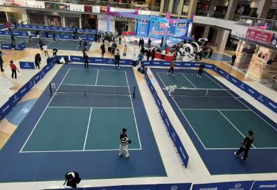 China 2mm/2.5mm/3mm Thickness Pickleball Flooring Full Roll Vinyl Sports Flooring for sale