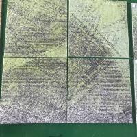 China 50x100cm Tailor Made 3D Printed Nylon Office Carpet Tiles for Wedding Celebration for sale