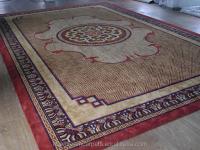 China Belgium Style Handmade Microfiber Carpets and Rugs for Home Vivid Bright Orange Color for sale