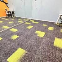 China Office Custom Loop Colorful Nylon Carpet Tile with PE Backing and 100% BCF Face Fibre for sale