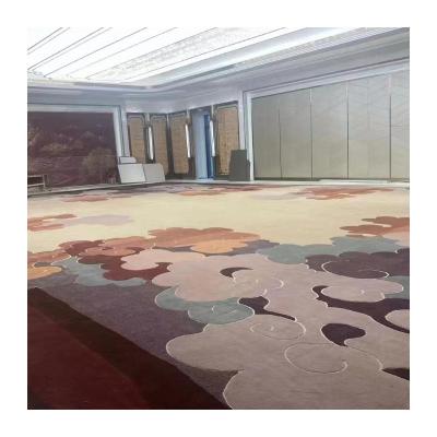 China Modern Cut Pile Hand Tufted Wool Carpet for Hotel Living Room Custom Luxury Designer for sale