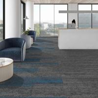 China 6mm Total Thickness 50x50 60x60 Square Size Loop Pile Carpet Tiles for Hotel and Office for sale