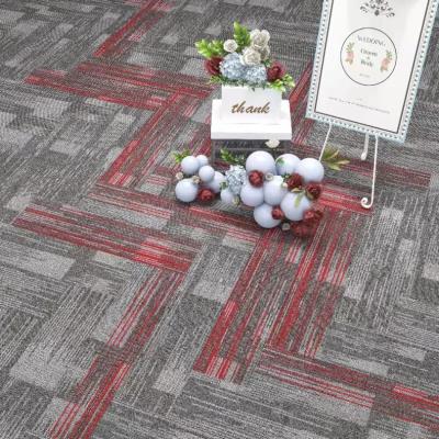 China Hotel and Office Nylon Carpet Tiles 50x50 Square Size Total Thickness 6mm Easy to Install for sale