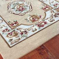 China Home Handmade Tufting White Color Carpet and Rug with Custom Design from Wool/Arcylic for sale
