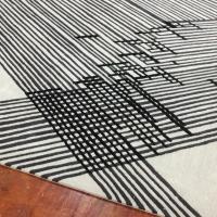 China Medium Pile Handmade Tufting White Color Carpet and Rug Custom Design for Modern Style for sale