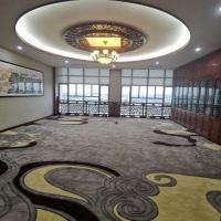 China Rectangle Axminster Hotel Carpeting in Luxury Golden Mordenas Style for Receptions for sale
