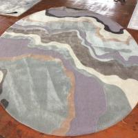 China Soft and Durable 100% Wool Handmade Silk Rugs Carpets Pile Height 9-17mm for sale