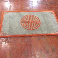 China Handmade Cut Pile Acrylic Wool Silk Viscose Round Bedroom Carpet for Christmas Decor for sale