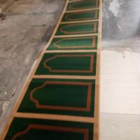 China Design Mosque Carpet Roll with 1200g/sqm Fleece Weight and 4m Width in Pakistan Mosque for sale