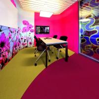 China Office Flooring Solution with Puzzle Pattern and Low Pile Height Nylon Carpet Tiles for sale