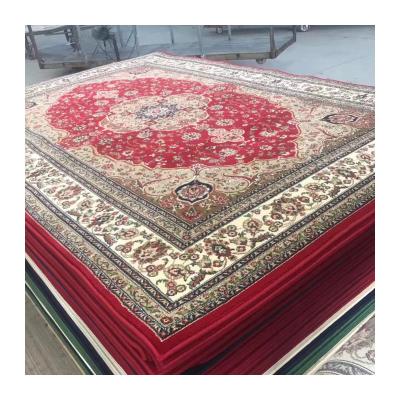 China Custom Carpets for Mosque Prayer Banquet Hall Axminster 4*25 Roll Machine Woven Carpet for sale