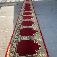 China Jute Backing Customized Patterns Mosque Prayer Carpet 4*25 Roll for Restaurant Decor for sale