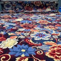 China Fire Resistance Axminster Floral Casino Carpet with 7per inch Pitch and Cut Pile for sale
