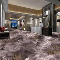 China 25*4M or Support Custom Sizes Nylon Hotel Floor Carpet Red Rectangle Modern Design for sale