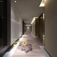 China 25*4M or Support Custom Sizes Nylon Hotel Floor Carpet Red Rectangle Modern Design for sale