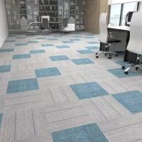 China Office Modular Carpet Luxury Removable Carpet Tiles 50x50 with Plain Loop Pile for sale