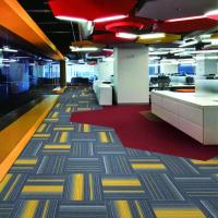 China Pile Weight 350-850g/sqm Handmade Commercial Tile Carpet For Office Carpet Tiles 50x50 for sale