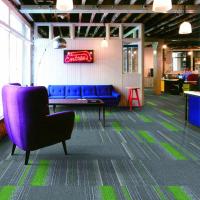 China Pile Weight 350-850g/sqm Handmade Commercial Tile Carpet For Office Carpet Tiles 50x50 for sale