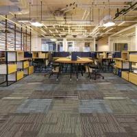 China Commercial Office Modular PE Backing Carpet Tiles 50x50 with Square Pattern Puzzle for sale
