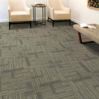 China Commercial Office Modular PE Backing Carpet Tiles 50x50 with Square Pattern Puzzle for sale