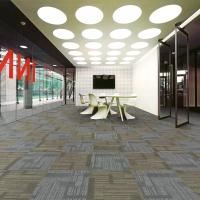 China Commercial Office Modular PE Backing Carpet Tiles 50x50 with Square Pattern Puzzle for sale
