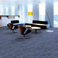 China Commercial Office Modular PE Backing Carpet Tiles 50x50 with Square Pattern Puzzle for sale