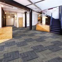 China Commercial Office Modular PE Backing Carpet Tiles 50x50 with Square Pattern Puzzle for sale