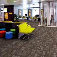 China Office Carpet Tiles 50x50 Rectangle Shape Medium Pile Commercial Tile Carpet for sale