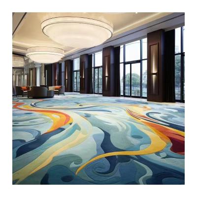 China Rectangle Axminster 5 Star Luxury Hotel Nylon Printed Lobby Corridor Carpets Floor Roll for sale