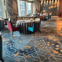 China Pile Height 7-10 ±0.5 mm Custom Nylon Printed Axminster Hotel Casino Fire Resistant Carpet For Event Venue for sale
