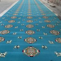 China Prayer Mosque Style Soft Carpet Yarn for Wall to Wall Prayer Carpet Roll Muslim Design for sale