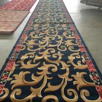 China Prayer Mosque Style Soft Carpet Yarn for Wall to Wall Prayer Carpet Roll Muslim Design for sale