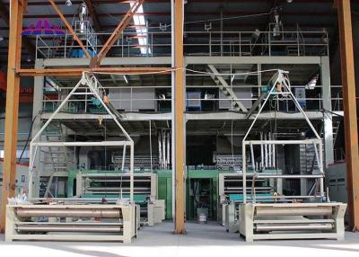 China SS SSS SMS 500KW Non Woven Fabric Making Line Automatic Hot Air Drawing for sale